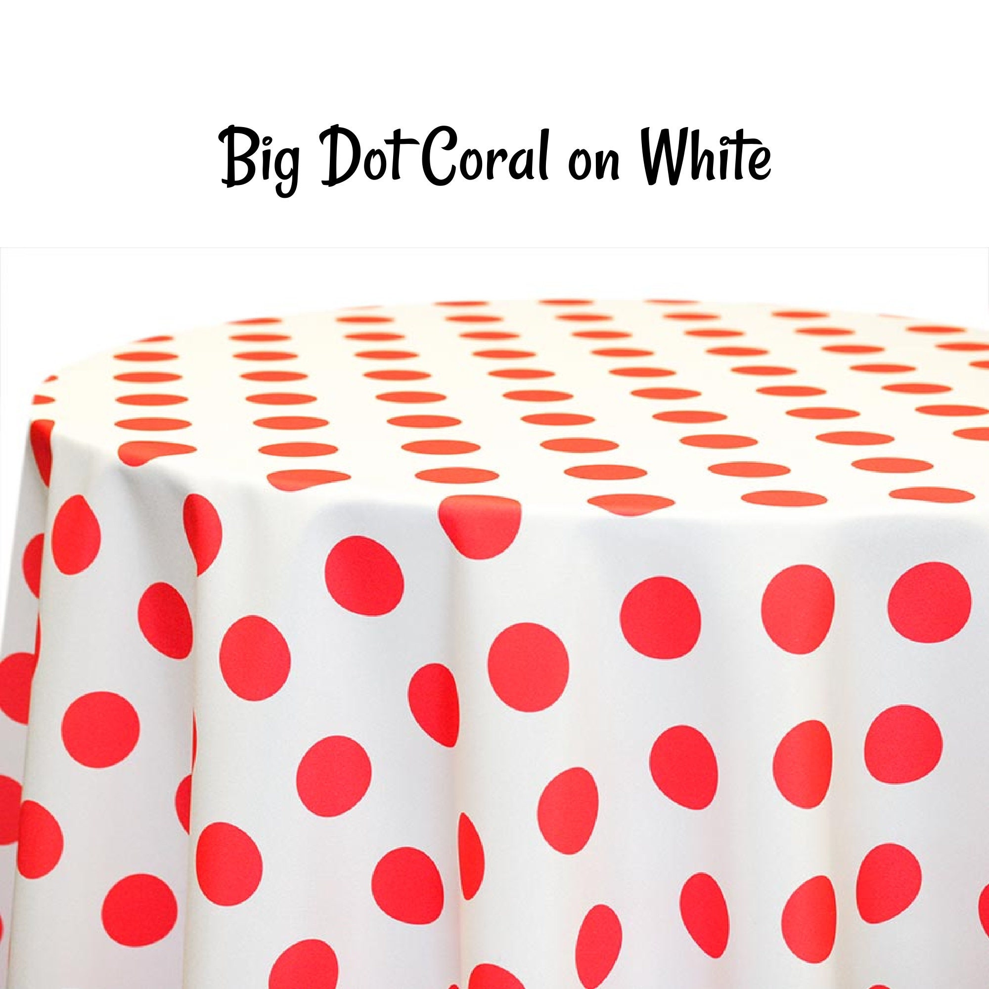 Big Dot Custom Printed Polka Dot Tablecloths, Napkins, Table Runners ...