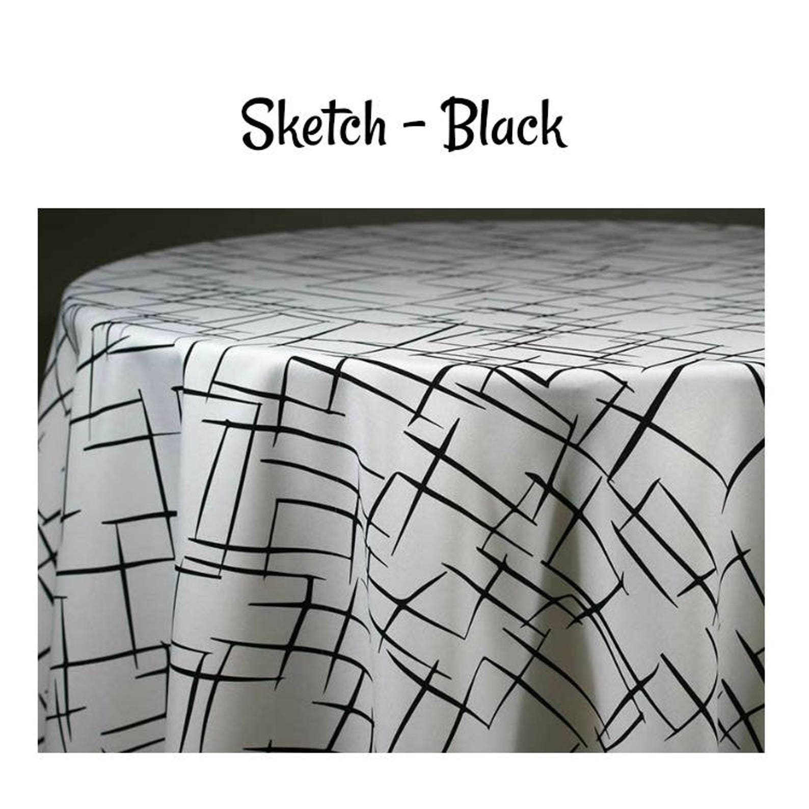 Custom Tablecloth Sketch Custom Printed Modern Tablecloth | Etsy