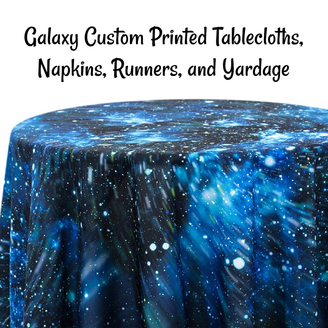 Galaxy Custom Printed Outer Space Tablecloths, Napkins, Table Runners ...