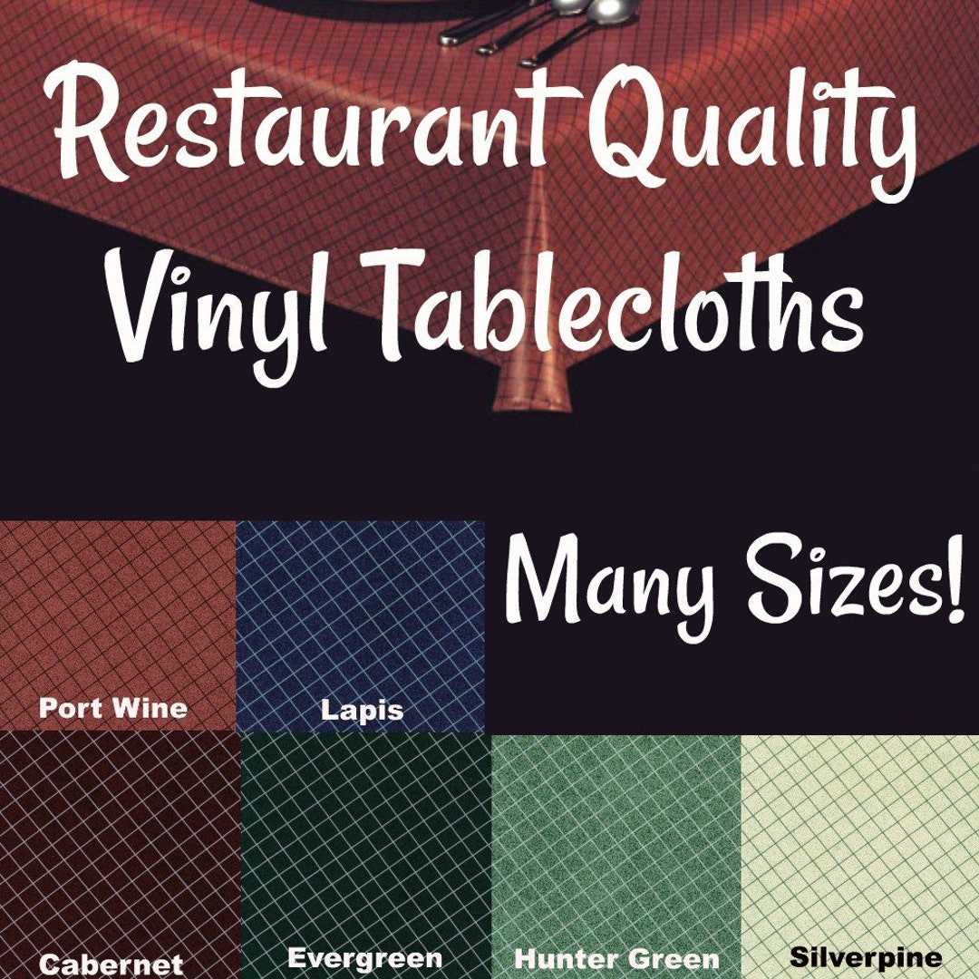 Vinyl Tablecloths - 9806 Commercial Grade Vinyl Tablecloth - Restaurant ...