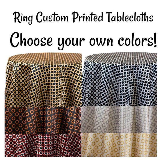 Ring Around Custom Printed Circular Ring Print Tablecloth | Etsy