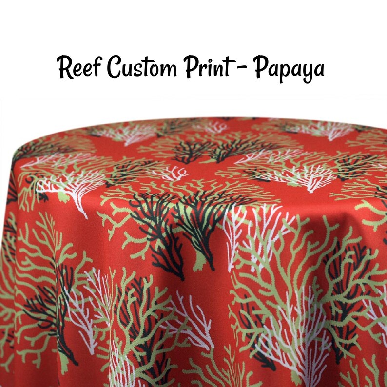 Custom Tablecloth Reef Custom Printed Coral Tablecloths - Etsy