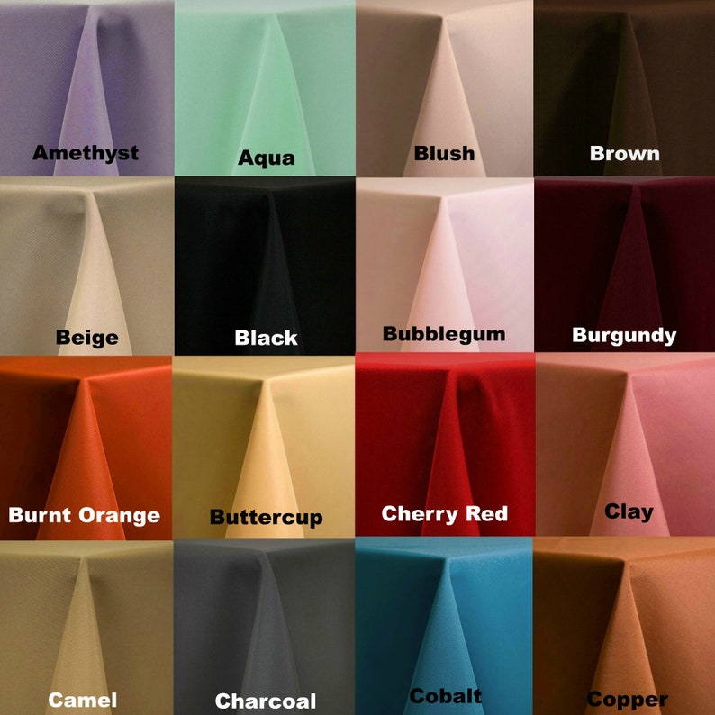 Swatch Card Only Value-tex Polyester Tablecloth Polyester - Etsy