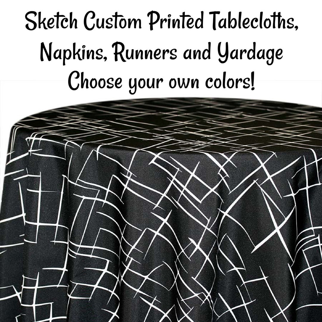 Custom Tablecloth Sketch Custom Printed Modern Tablecloths, Napkins ...