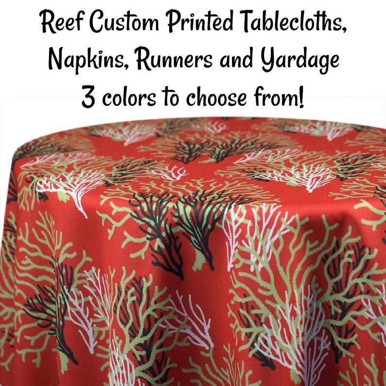 Custom Tablecloth Reef Custom Printed Coral Tablecloths - Etsy