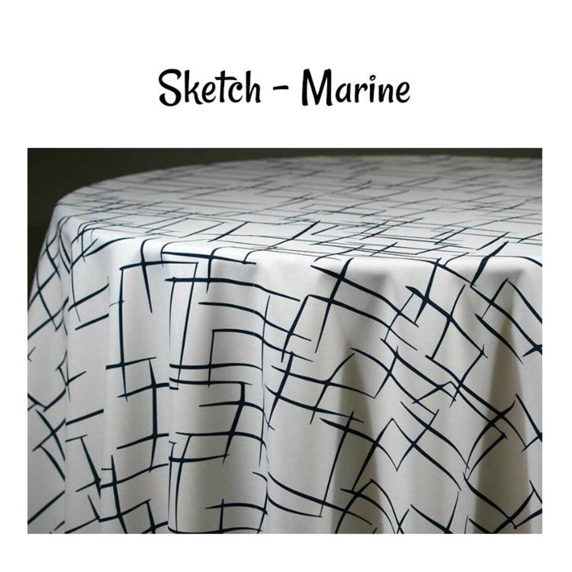 Custom Tablecloth Sketch Custom Printed Modern Tablecloth | Etsy