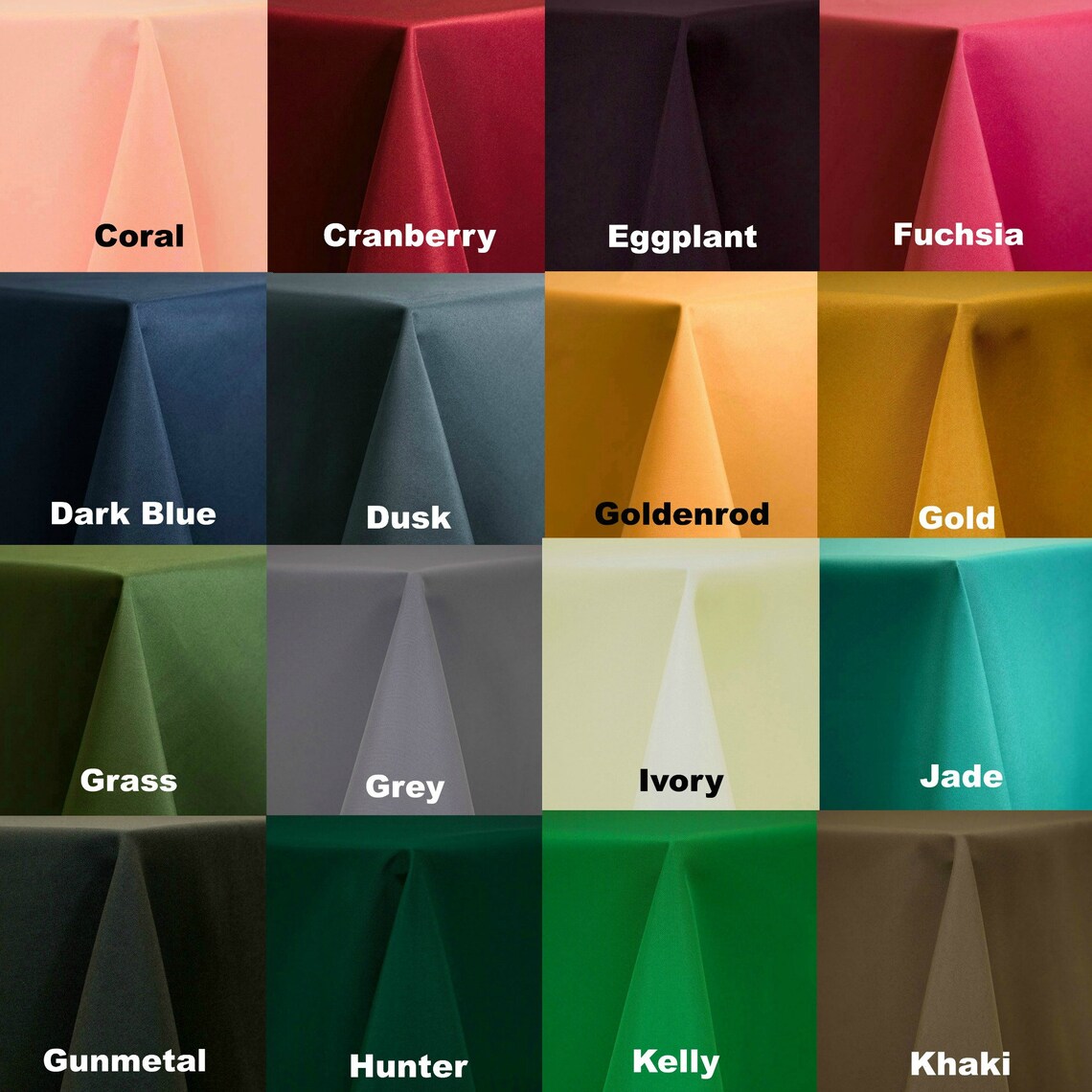 Swatch Card Only Value-Tex Polyester Tablecloth Polyester | Etsy