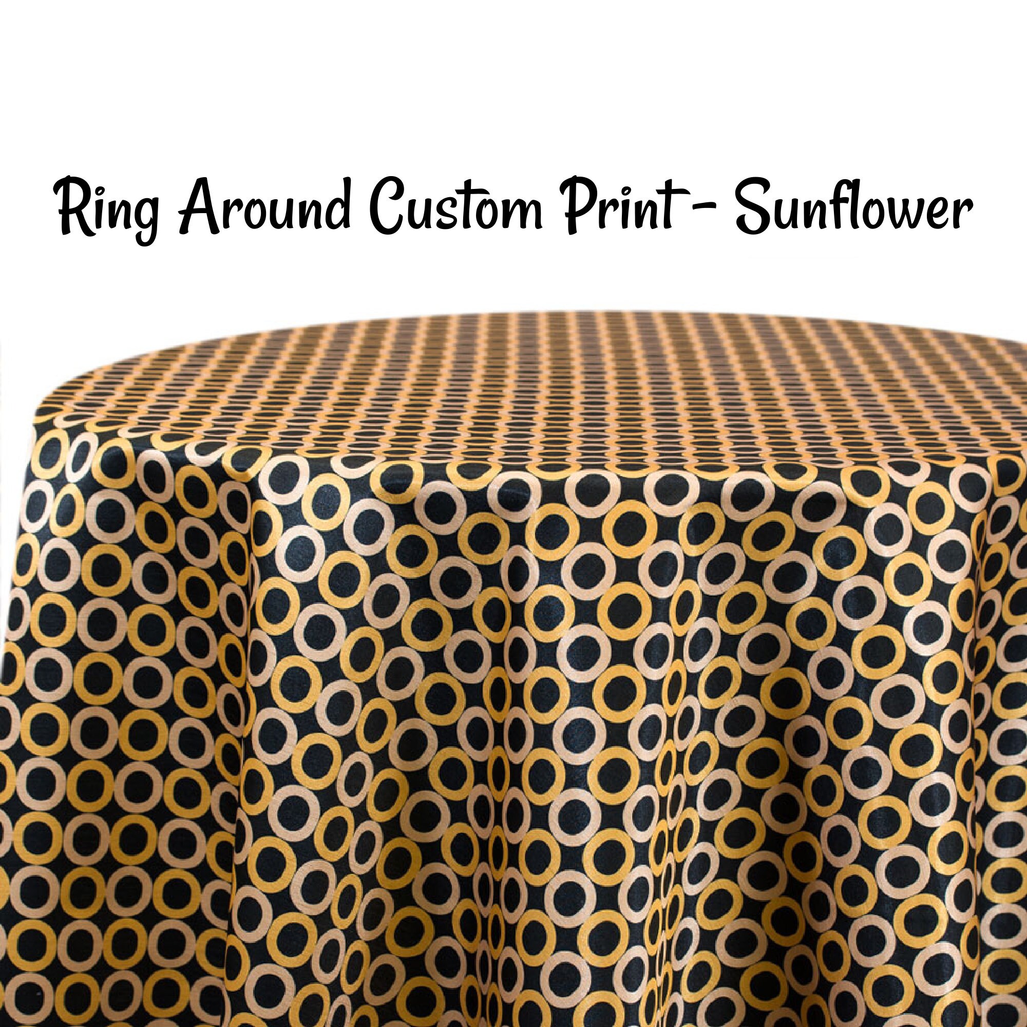 Ring Around Custom Printed Circular Ring Tablecloths, Napkins, Table ...