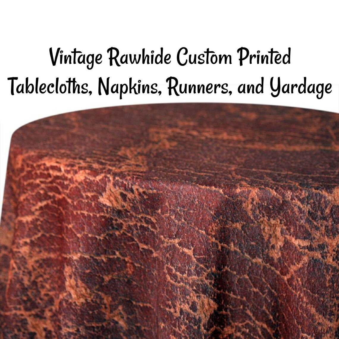 Custom Leather Tablecloth Vintage Rawhide Custom Printed Simulated ...