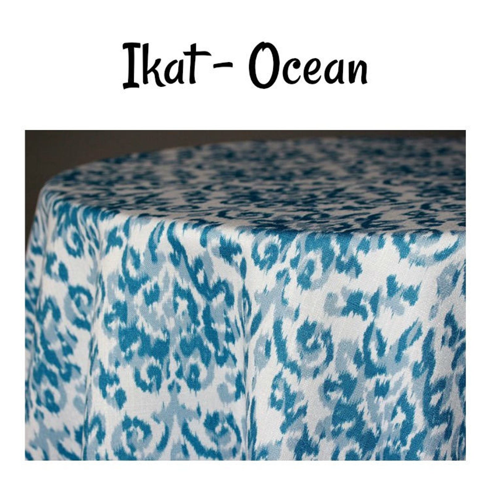 Ikat Custom Printed Floral Design Flower Tablecloth Printed - Etsy