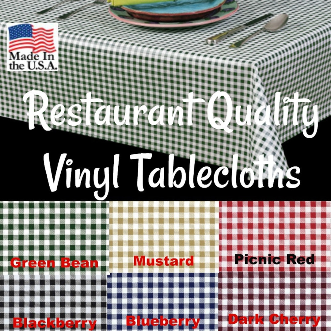Vinyl Tablecloths - 9828 Commercial Grade Vinyl Tablecloth - Restaurant ...