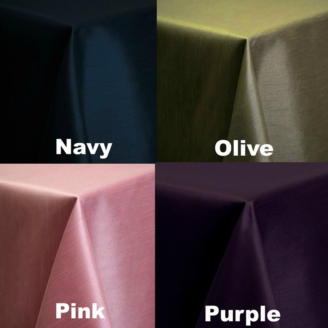 Swatch Card Supernova Shantung Silk Tablecloth - Faux Shantung Silk ...