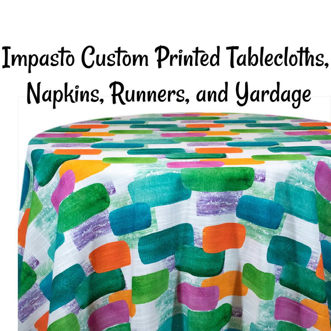 Impasto Custom Printed Modern Tablecloths, Napkins, Table Runners, and ...