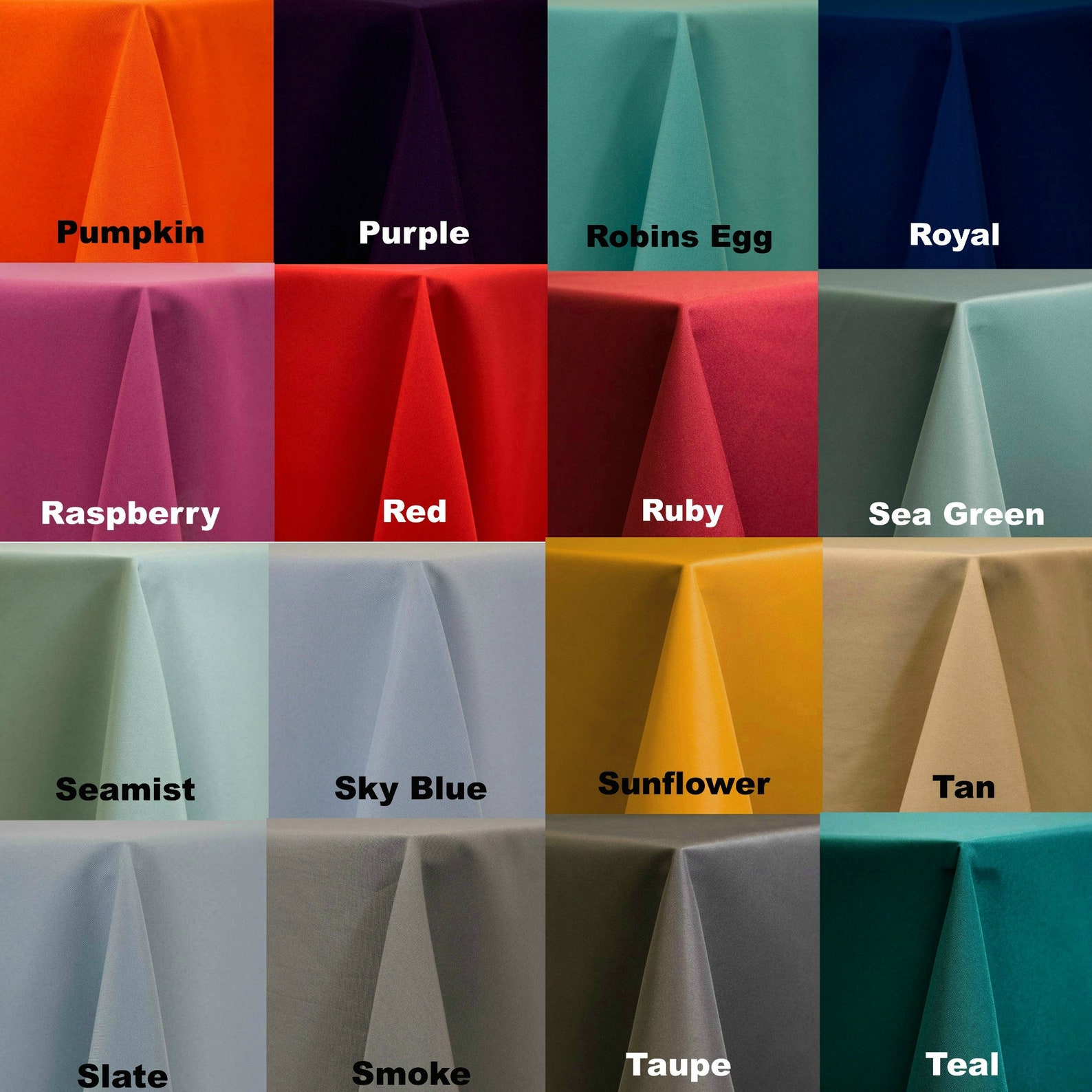 Swatch Card Only Value-Tex Polyester Tablecloth Polyester | Etsy