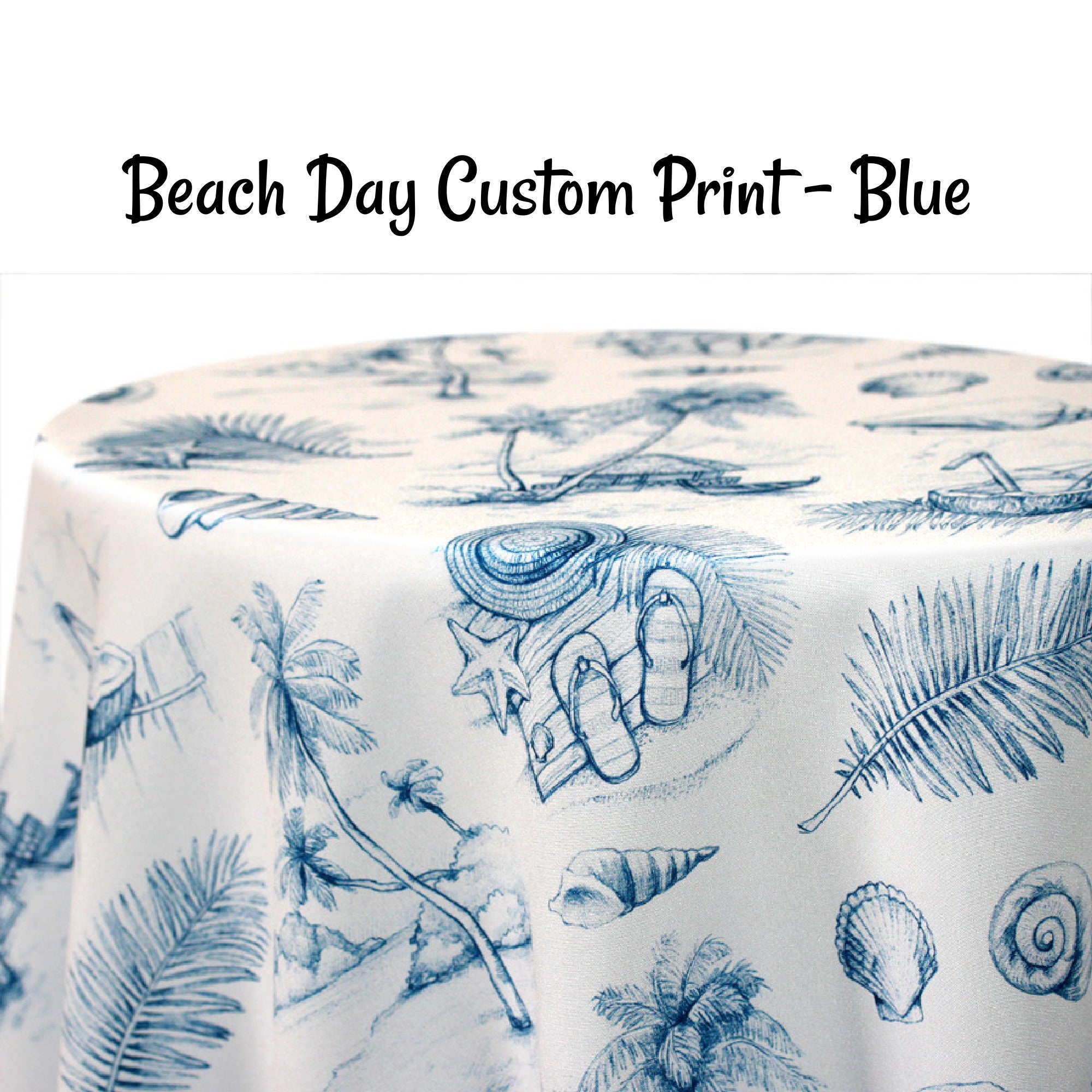 Beach Day Custom Printed Beach Decor Tablecloths, Napkins, Table ...