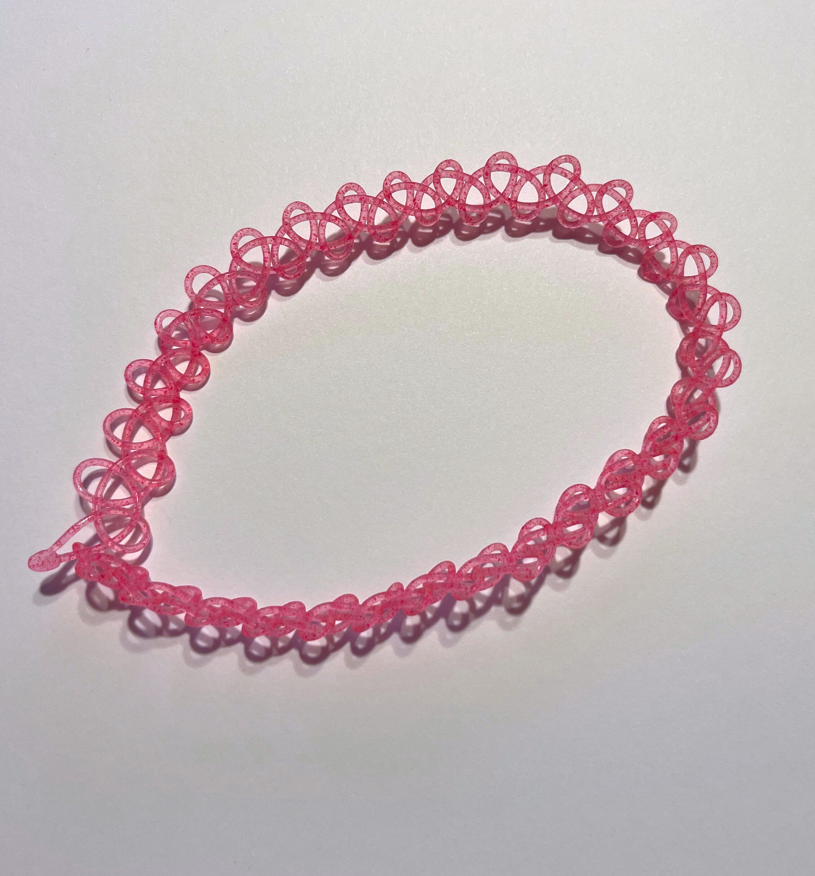 Pink Glitter Tattoo Choker Necklace - Etsy