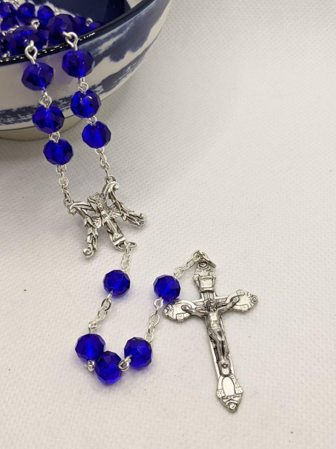 Blue Marian Catholic Rosary - Etsy