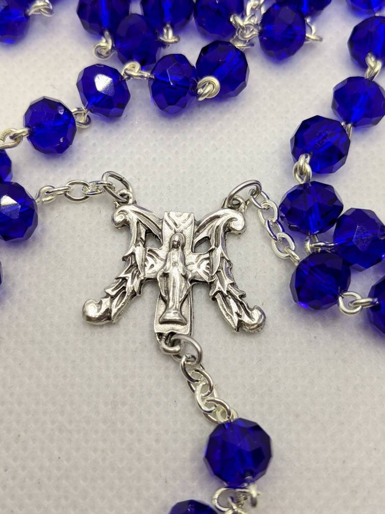 Blue Marian Catholic Rosary - Etsy