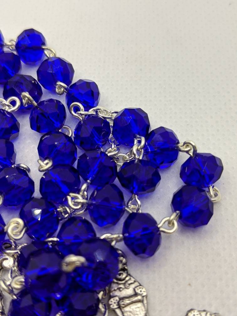 Blue Marian Catholic Rosary - Etsy