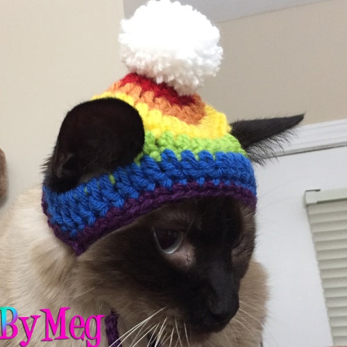 Hat for Cats Toboggan Cat Hat Beanie for Cats & Kittens Cat - Etsy