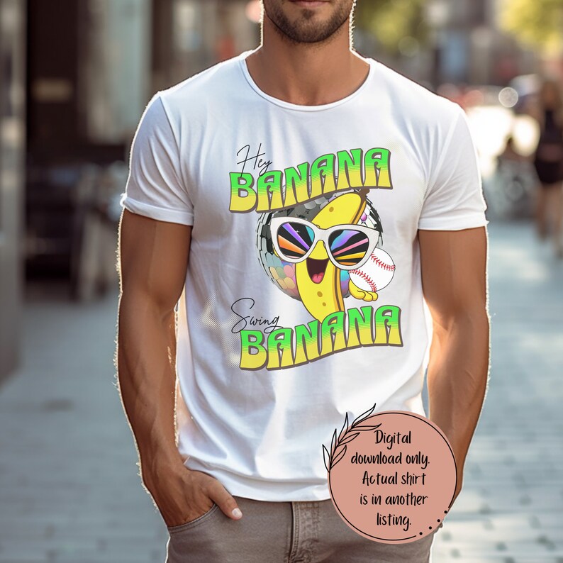 DIGITAL Bundle TWO Designs Banana Baseball Disco Shirt Savannah Ga ...