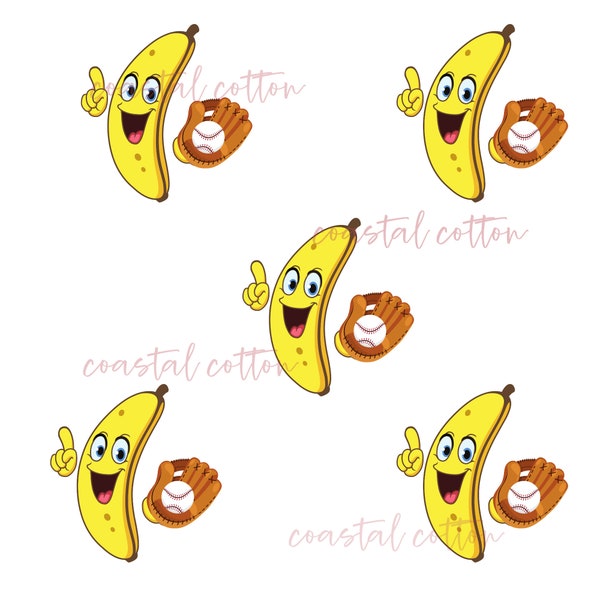 Banana Baseball Svg - Etsy