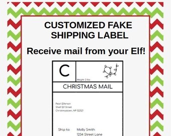 Fake Shipping Label | Etsy