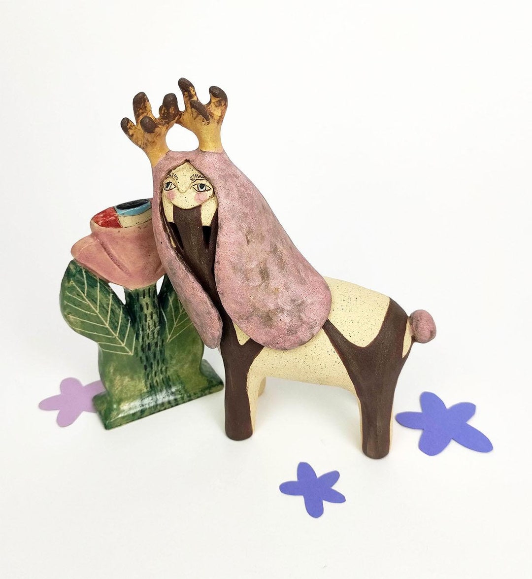 Ceramic Sculpture "forest Goddess"/ Home Decor, Unique Art, Spiritual ...