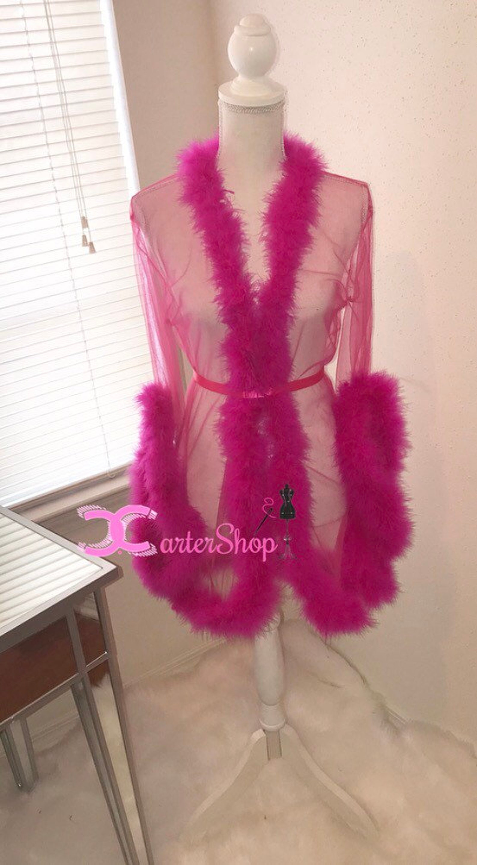 Hot Pink Fur Robe - Etsy