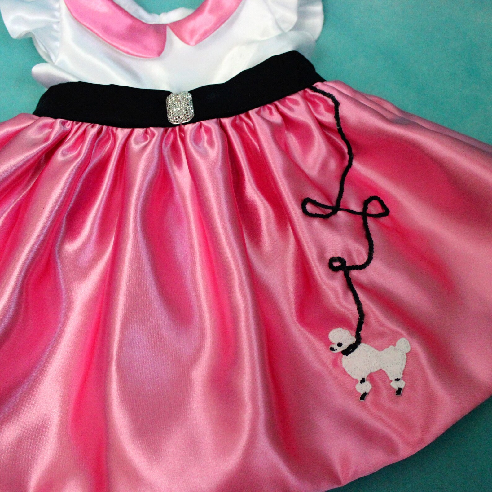 50s Pink Poodle Skirt Dress Costume Sz 12 Months Handmade - Etsy