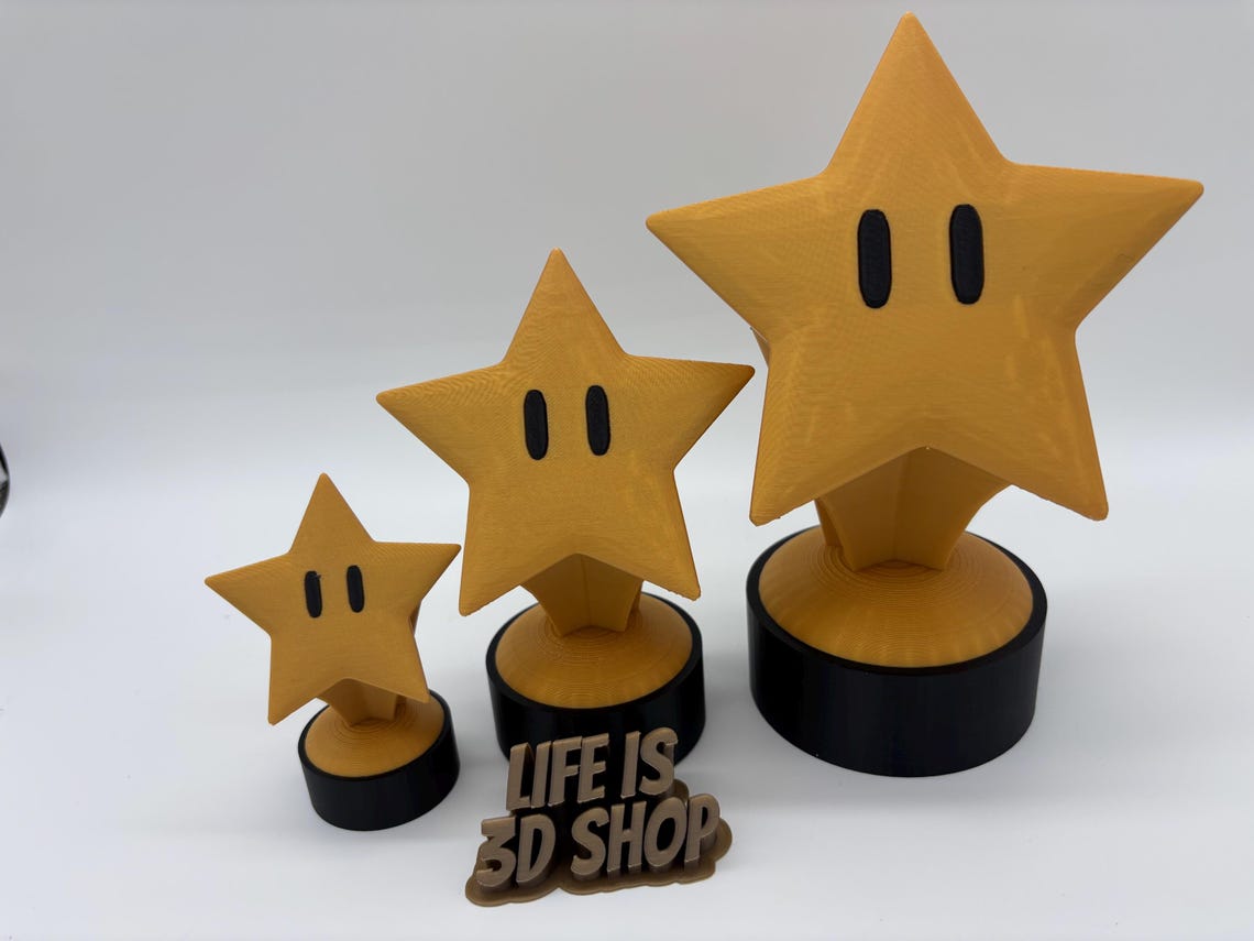 Mario Kart Star Trophies - Etsy
