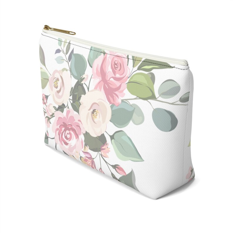 Floral Makeup Bag-Floral Cosmetic Pouch-Floral Bridesmaid Gift | Etsy