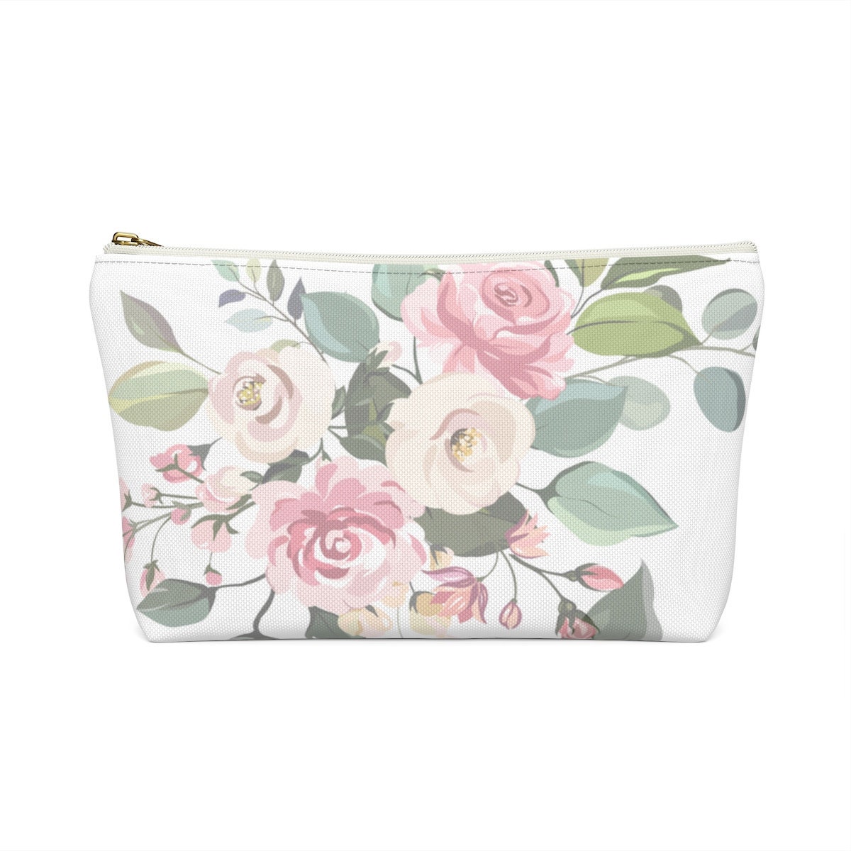 Floral Makeup Bag-Floral Cosmetic Pouch-Floral Bridesmaid Gift | Etsy