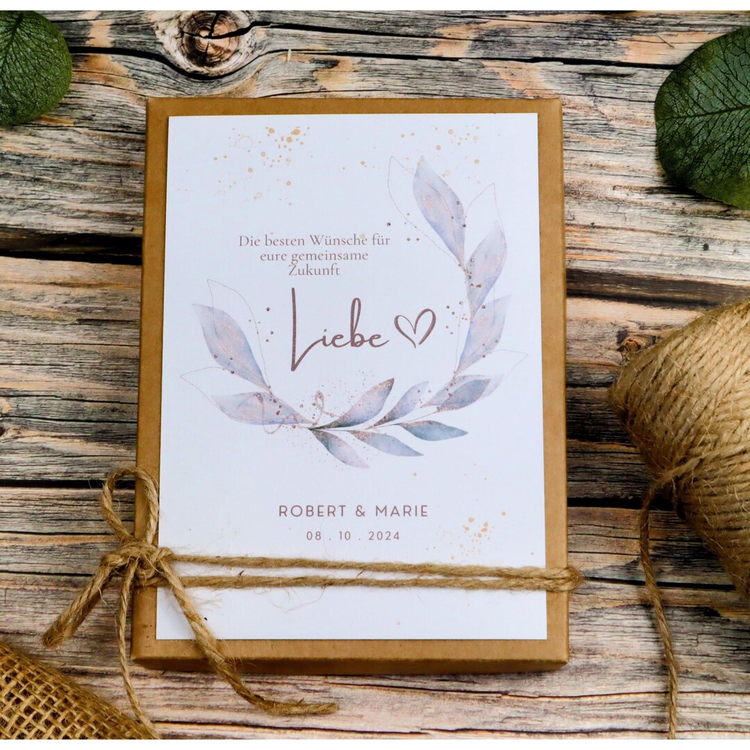 Personalized Money Gift Wedding With Name & Date – Gift Box for ...