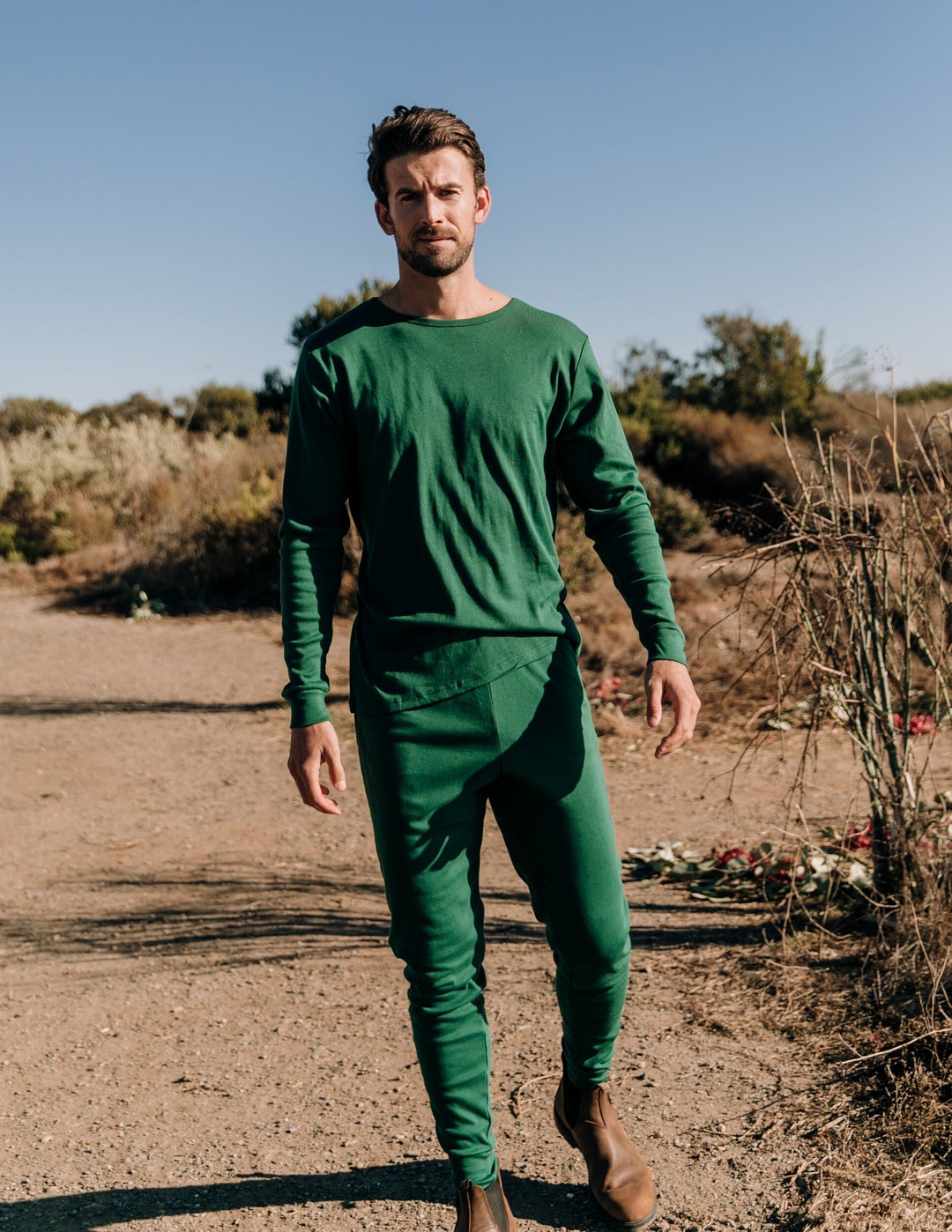 Men's Solid Color Pajama - Men's Boho Color Pajamas - Men's Cotton ...