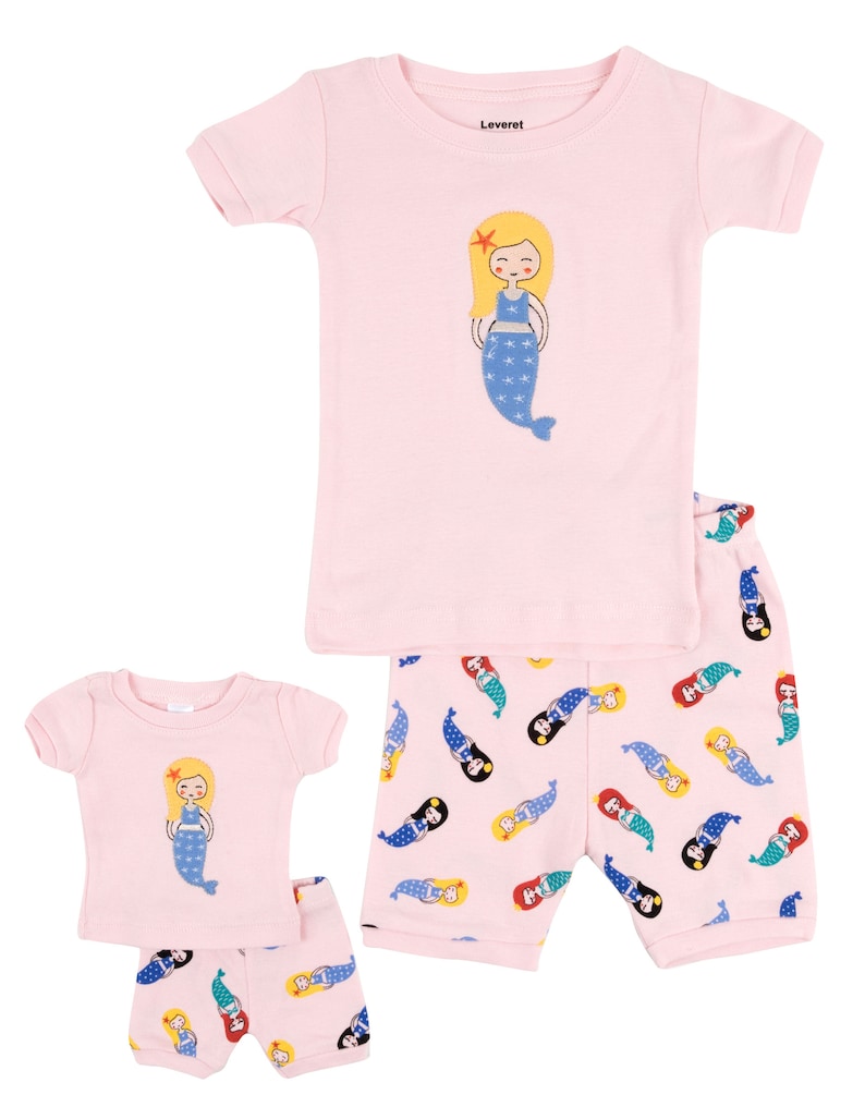Girl and Doll Matching Pajamas - Girl Matching Pjs - Doll Pajamas ...