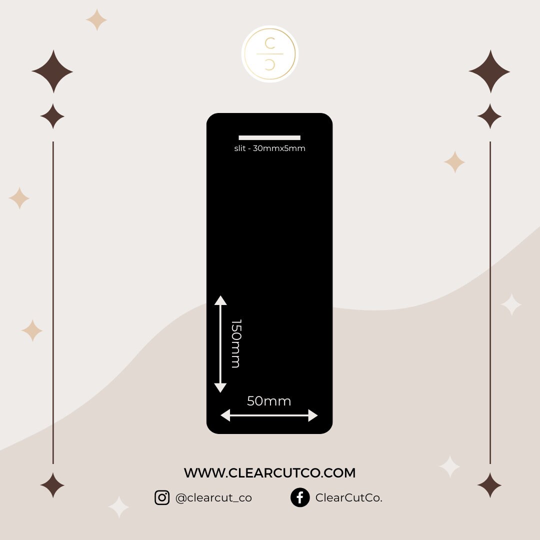 Blank Bookmarks Pack of 10 Acrylic Rectangle Bookmarks - Etsy