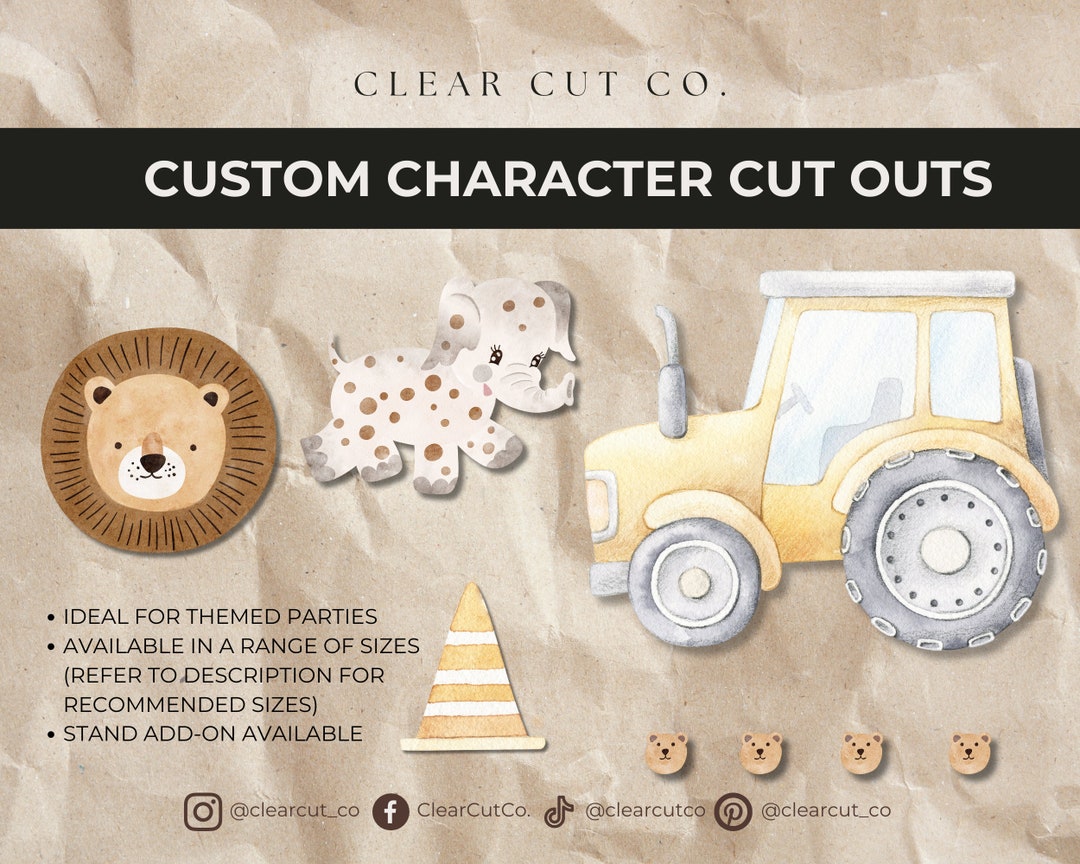 CUSTOM Character Cut Out Life Size Characters for Back - Etsy