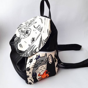 Juuzou Manga, Anime Inspired, Black Vegan Leather Backpack - Etsy