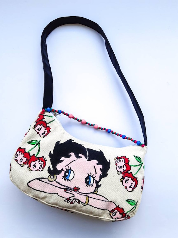 Betty Boop Inspired Mini Cherry Handbag, Mini Purse, Y2k Betty Boop Inspired Mini Cherry Handbag, Mini Purse, Y2k