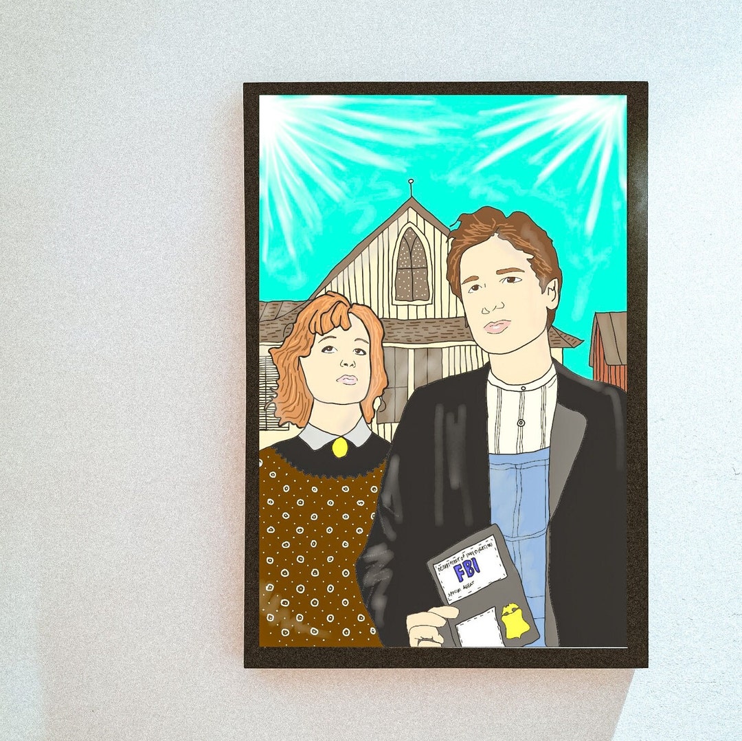 American Gothic, X Files Edit, Printable Wall Art, American Gothic ...