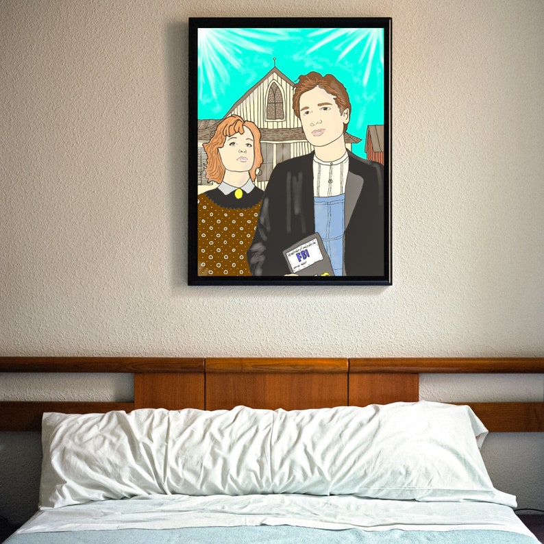 American Gothic, X Files Edit, Printable Wall Art, American Gothic ...