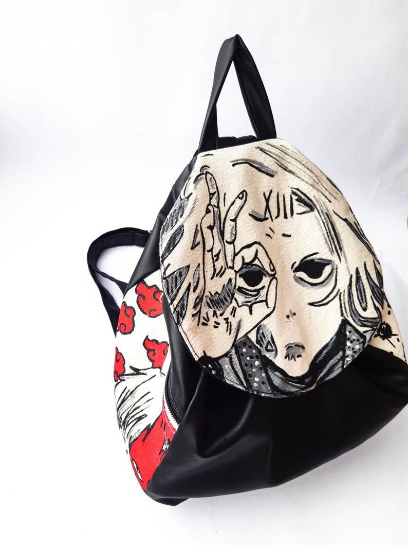 Juuzou Manga, Anime Inspired, Black Vegan Leather Backpack - Etsy