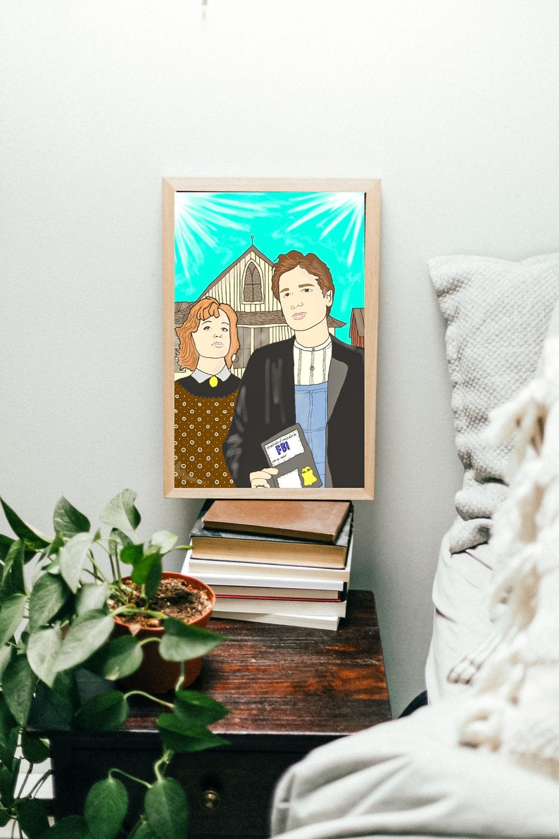 American Gothic, X Files Edit, Printable Wall Art, American Gothic ...