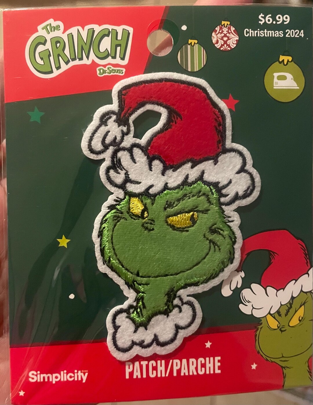 Grinch Iron on Patch Christmas - Etsy