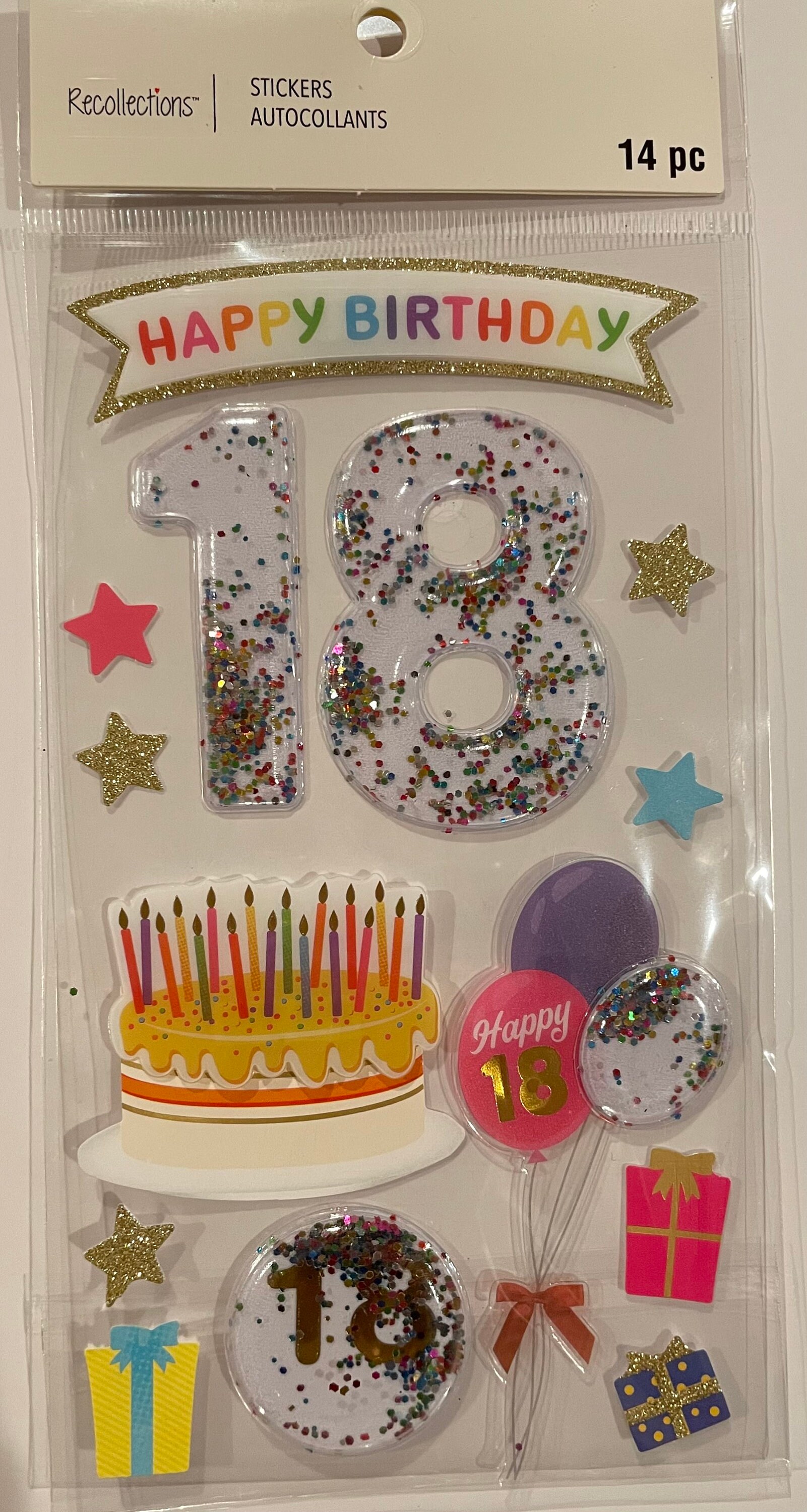 18th Birthday Scrapbook Stickers Cards Layouts Crafts Dimensional - Etsy