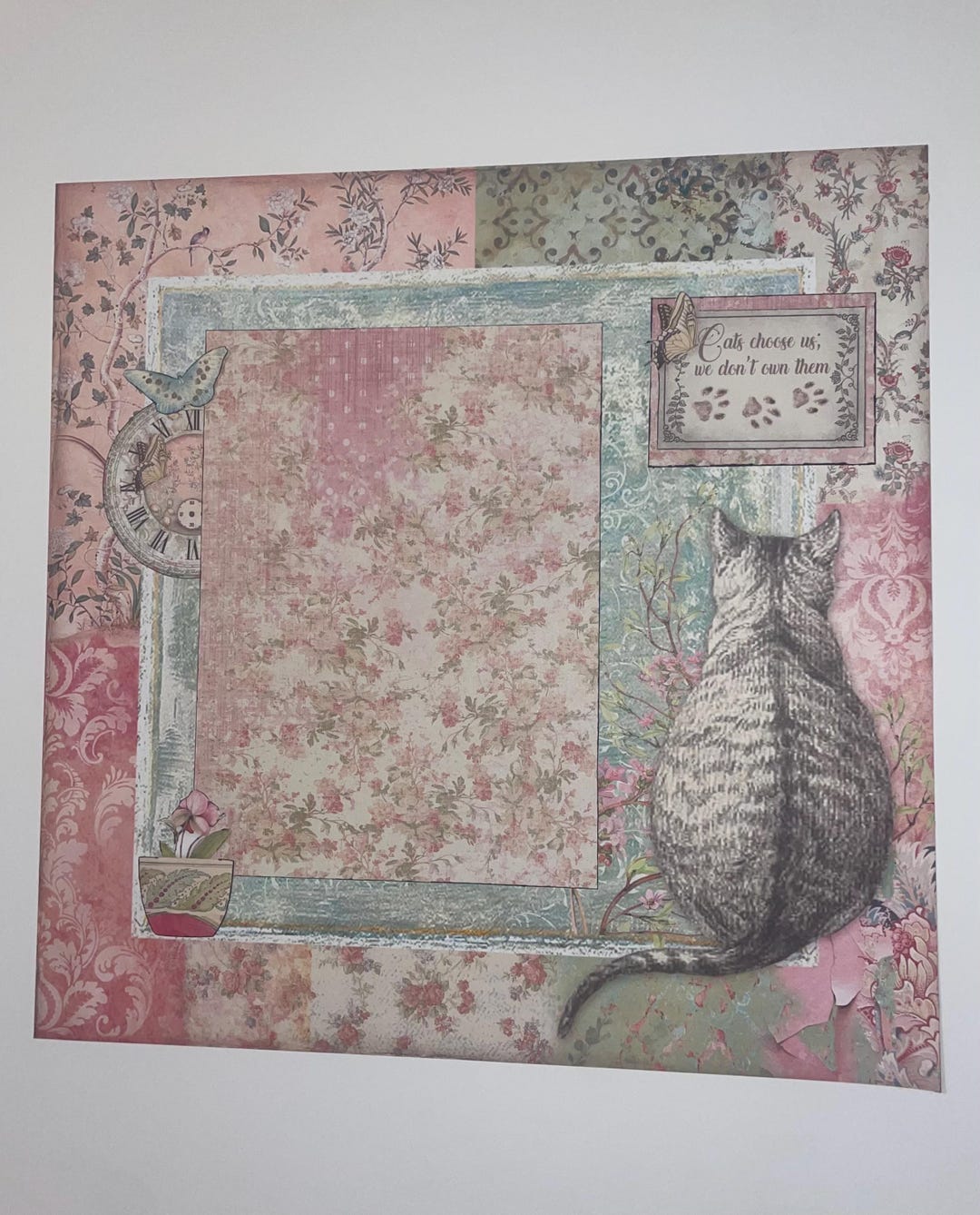Cats 12x12 Premade Scrapbook Page Layout - Etsy