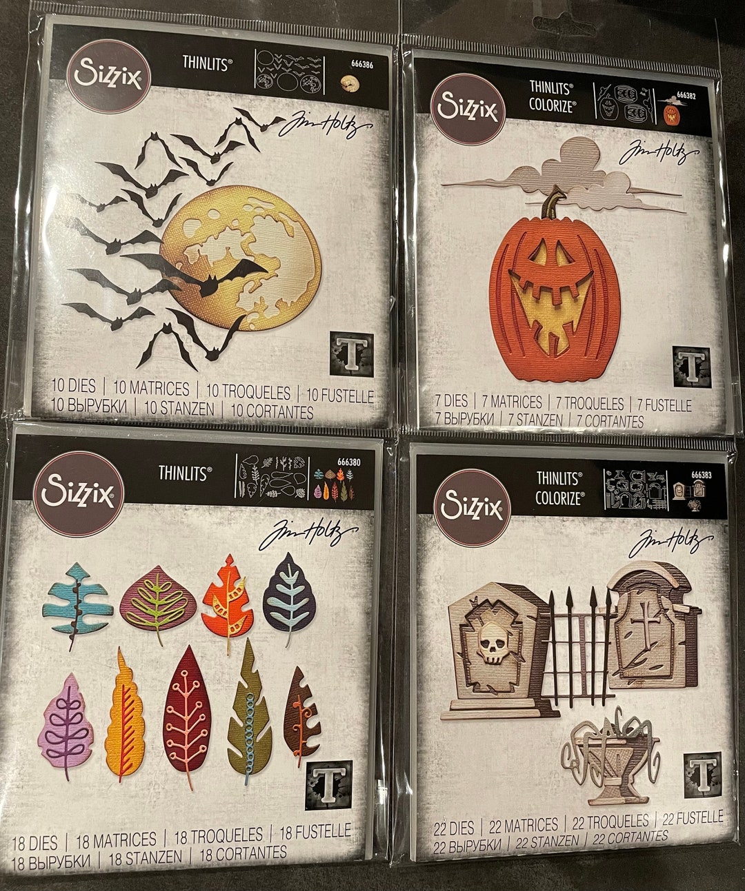 Sizzix Tim Holtz Thinlits Dies Halloween Leaves Pumpkin - Etsy