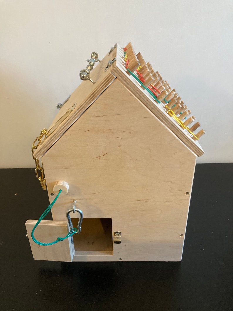 DIY Wooden Busy Board House – Montessori Sensory Toy for Toddlers - Etsy