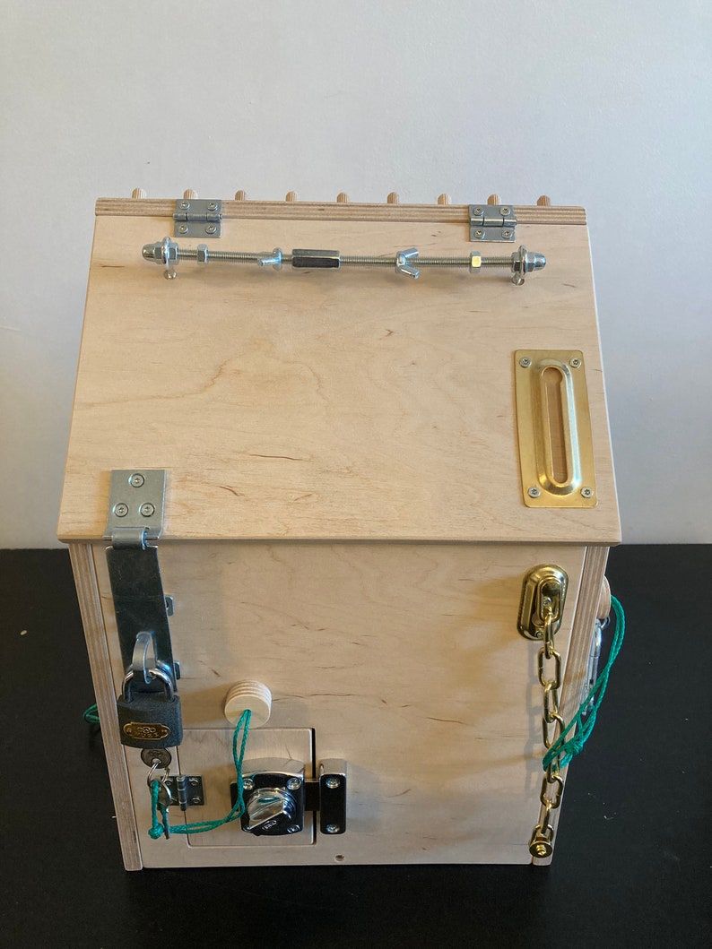 DIY Wooden Busy Board House – Montessori Sensory Toy for Toddlers - Etsy